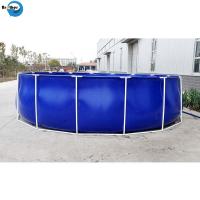 China Tarpaulin pond foldable plastic round tank tarpoline fish tank tarpaulin pond fish farming tank for sale