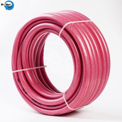 China Clear Plastic Vinyl Tubing Fiber Braided Reinforced PVC Tube Pipe Hose for Water Transfer for sale