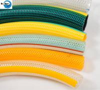 China Clear Plastic Vinyl Tubing Fiber Braided Reinforced PVC Tube Pipe Hose for Water Transfer for sale