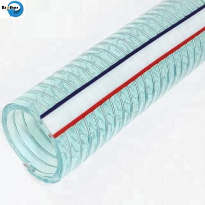 China Hose Manufacture Industrial Transparent Anti Static PVC Flexible Vacuum Spiral Steel Wire Pipe Hose for sale