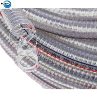 China Industrial Clear Water Fuel PVC Spring Spiral Pipe Steel Wire Reinforced Delivery Hose for sale