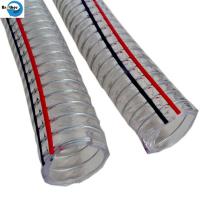 China PVC Spring Spiral Helix Steel Wire Reinforced Suction Discharge Hose for sale