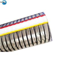 China Flexible Clear PVC Spring Spiral Steel Wire Reinforced Water Fuel Suction Discharge Conduit Pipe Hose for sale
