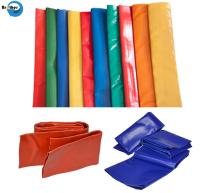 China PVC Reinforced Soft Flexible Anti-UV Durable Farmland Irrigation Water Discharge Layflat Hose for sale
