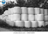 China China White Hay Cover Tarps , Plastic PP Woven Hay Bale Stack Covers For Wrapping Alfalfa Hay for sale