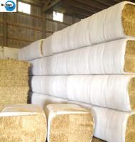 China White PP Woven Hay Bale Stack Covers 160gsm , Woven Polypropylene Hay Bale Fabric for sale