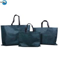 China Durable 20kg Loading Long Lasting Non Woven PP Eco Friendly Large Capacity Market Shopping Bag Black for sale