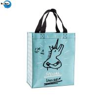 China Wholesale Price Custom Printed Recycle Reusable PP Laminated Non Woven Tote Shopping Bags for sale