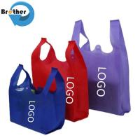 China Wholesale Biodegradable Blank T-Shirt Design Non Woven Shopping Tote Bag with Logo Printing for Promotion for sale