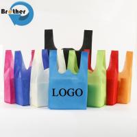 China Supermarket Tote Ultrasonic Non-Woven T-Shirt Bag Custom Cheap Reusable PP Non Woven Fabric Shopping Bag for sale