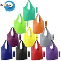 China Custom Recycle Eco PP Spunbond T-Shirt Handle Reusable Nonwoven Vest Shopping Tote Non Woven Fabric Carry Bags for sale
