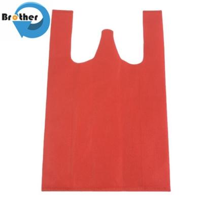 China Retail Shopping Handle PP Vest Non Woven Nonwoven Die Cut T-Shirt Bag for sale