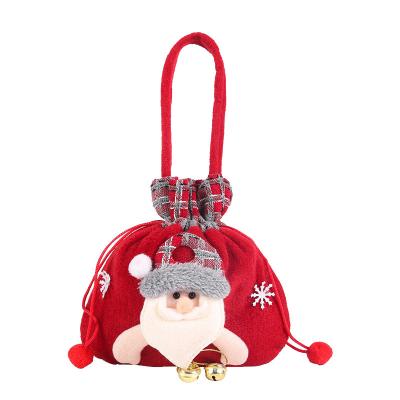 China In-stock New Gift Christmas Decorative Small Gift Bag Christmas Apple Bag Candy Bag for sale