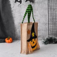 China In-stock New Halloween Gift Non-woven Tote Bag Candy Pumpkin Bag Decoration Prop Gift Bag for sale
