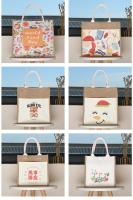 China Customized Jute Bag  Gift Bag Canvas and Jute Handbag for sale
