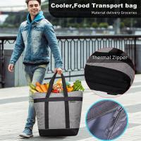 China Large Capacity Insulation  Handbag Outdoor Camping Ice Pack Foldable Storage Picnic Cooler Bag for sale