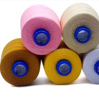 China 20S/2 100% Polyester Melange Yarn Raw Pattern Medium Thick Thread for Weaving High-Speed Flatbed Baota Line for Luggage Denim for sale