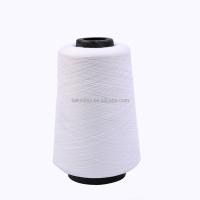 China 500g 150D/48F Melange Polyester Yarn Low Elastic Edge Protection for Clothing Lock for Weaving Black White Silk Code Edge Line for sale