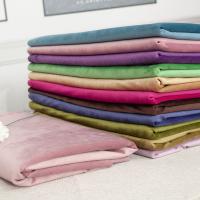 China Factory Direct 210gsm Embossed Upholstery Corduroy Holland Velvet Fabric Plain Style Tricot Knitted Colorful for Sofa Cushion for sale