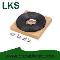 China LKS-CB Series PVC Coated Stainless Strapping Band with Screw Buckle and Banding tools for sale