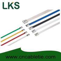 China 4.6*200mm 316 grade Ball-lock Electricity use stainless steel cable ties for sale