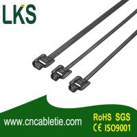 China LKS-305S PPA Coated Releasable Stainless Steel Cable Tie for Secure and Durable Cable Management for sale