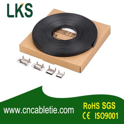 China PVC Coated Stainless Steel Banding - Corrosion Resistant with Smooth Edge for Secure Fastening for sale