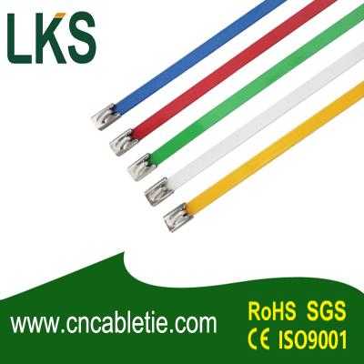 China Color Coated Stainless Steel Cable Tie with High Tensile Strength and Corrosion Resistance for sale