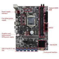China B250C Mining Motherboard 12 USB GPU Slot DDR4 2133 2400 1800W Support for sale
