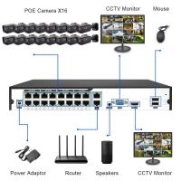 China Customized Size 16 Channels H.265 4K 8MP Wired POE IP Network Security Camera for Outdoor for sale