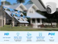 China 4K 8MP 16-Channel PoE NVR Security Camera System Outdoor Home CCTV IP Cameras H.265 for sale