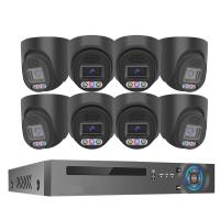 China Customizable 8 Channel 8MP 4K PoE NVR Kit with Red and Blue Light Alarm Outdoor Home CCTV IP Cameras for sale