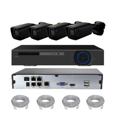 China H.265 1080P Outdoor Tube Security IP Camera 4 Channel POE NVR Kit Customizable for sale