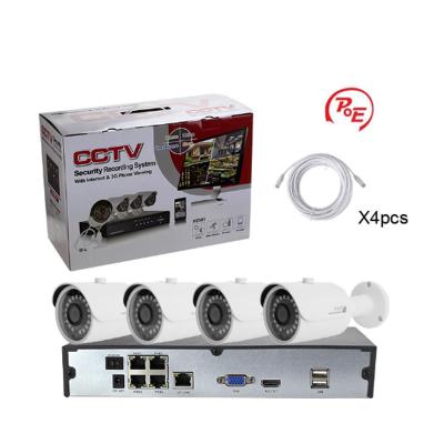 China 4CH 1080P 2MP PoE IP Camera NVR Security System Kit with 30m IR Night Vision for sale