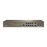 China Stock Customized TEG5312F 10port L3 Managed Switch with 10*10/100/1000 Base-T Ethernet Ports and 2*1000 Base-X SFP Ports for sale