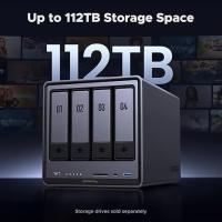China Ugreen DXP4800 Plus 4-Bay NAS Network Storage with Intel Gold 8505 5-Core CPU, 8GB DDR5 RAM, and 112TB Max Capacity for sale