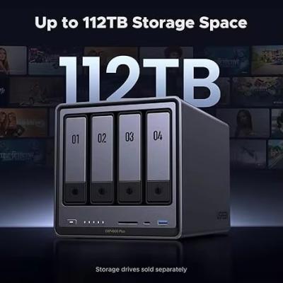 China Ugreen DXP4800 Plus 4-Bay NAS Network Storage with Intel Gold 8505 5-Core CPU, 8GB DDR5 RAM, and 112TB Max Capacity for sale