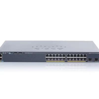 China Used Cisco Catalyst 2960-X 24 Port Layer 2 Gigabit Network Switch with LAN Base Software for sale