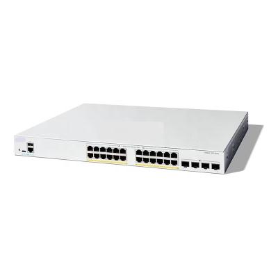 China Catalyst 1200 Networking Switch with 24x PoE+ 195W Ports 4x Gigabit SFP and 176 Gbps Capacity for sale