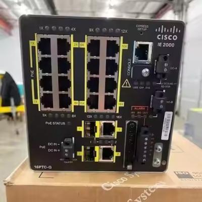 China Cisco IE2000 Series Managed L2 Industrial Ethernet Switch with 16FE Copper Ports 2GE Uplinks and Industrial PoE Solution for sale
