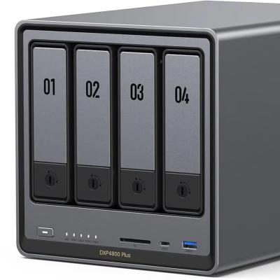 China UGREEN NASync Storage DXP4800 Plus 4-Bay Desktop NAS, Intel Pentium Gold 8505 5-Core CPU, 8GB DDR5 RAM, 128G SSD for sale