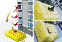 China LION KING Rescue Air Cushion for Emergency Evacuation - 10 Second Recovery Time, Dual-Chamber Safety System for sale