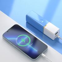 China Ultra Slim 5000mAh Multi Port Power Bank with LED Light OEM Aluminium Alloy for sale