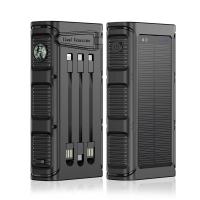 China Portable Lithium Power Station 10000mAh 30000mAh Built-in Cable Solar Generator for sale