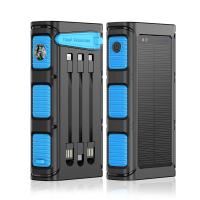 China Portable Lithium Power Station 10000mAh 30000mAh Built-in Cable Solar Generator for sale