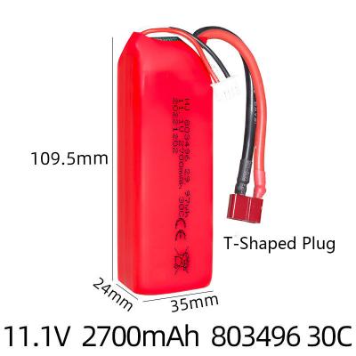 China 2700mAh 11.1V LiFePO4 E-bike Lithium RC Battery Quick Charging ODM Long Cycle Life for sale