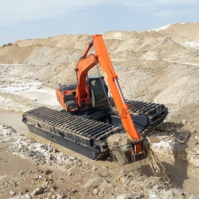 China 5 tons AE50 Floating Amphibious Pontoon undercarriage excavator for sale working in swamp and water for sale