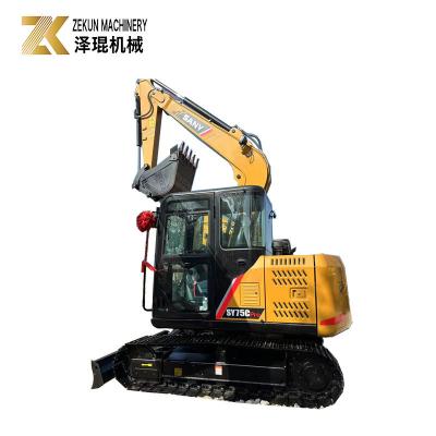 China Second Hand Sany SY75C Pro 7.5 Ton Mini Crawler Digger With ISUZU Engine for sale