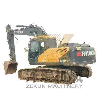 China Second-Hand Hyundai 225 R225LC-9V 22.5Ton Excavator 1.05m³ Bucket for sale
