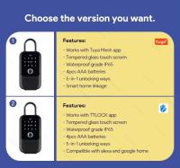 China WiFi Key Lock Box Wall Mounted Outdoor IP65 Waterproof for Wood Door and App Connectivity for sale